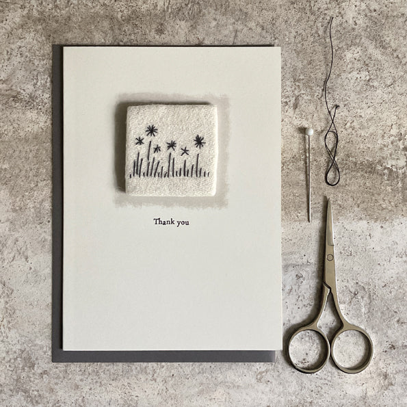 Embroidered Card - Thank You – Sass & Spirit